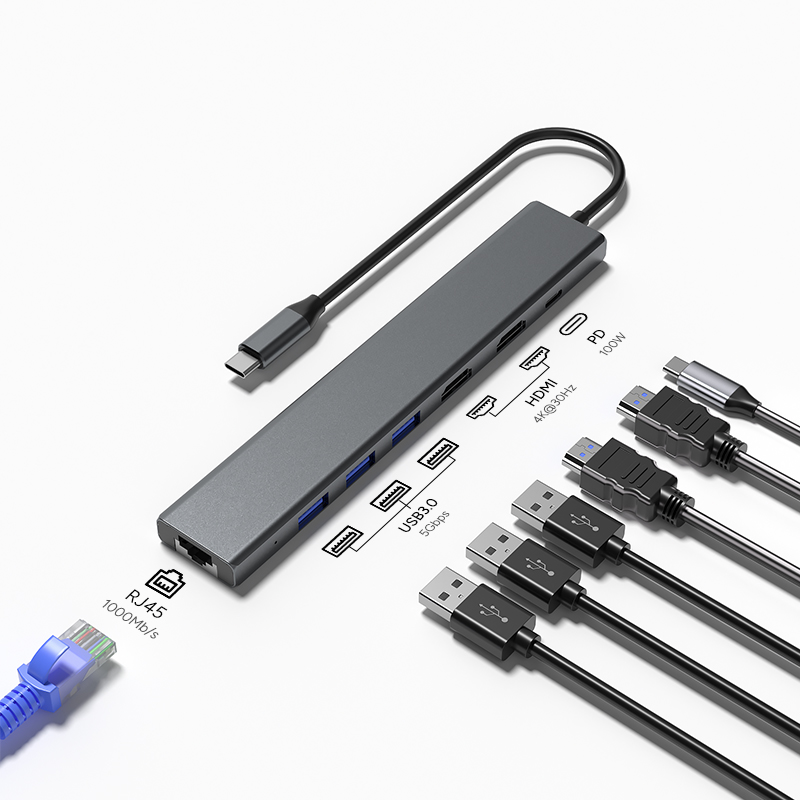 7-in-1 USB-C Hub | Dual HDMI 4K@60Hz | 100W PD & Gigabit Ethernet Dock
